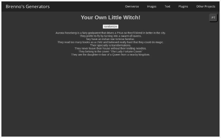 Your Own Little Witch! ― Perchance Generator