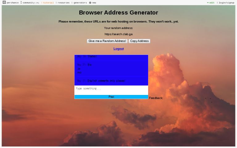 Browser Address Generator