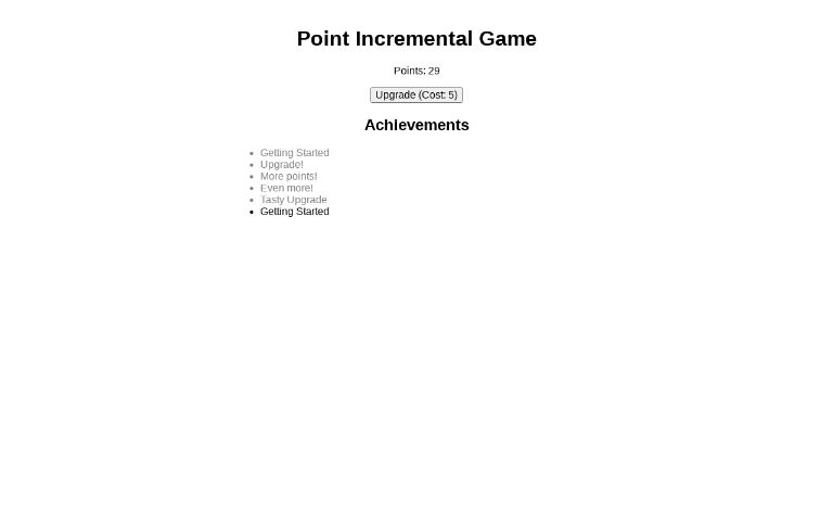 Point Incremental Game ― Perchance Generator