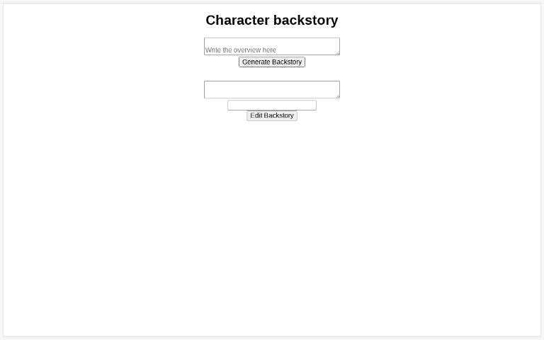 Character backstory ― Perchance Generator