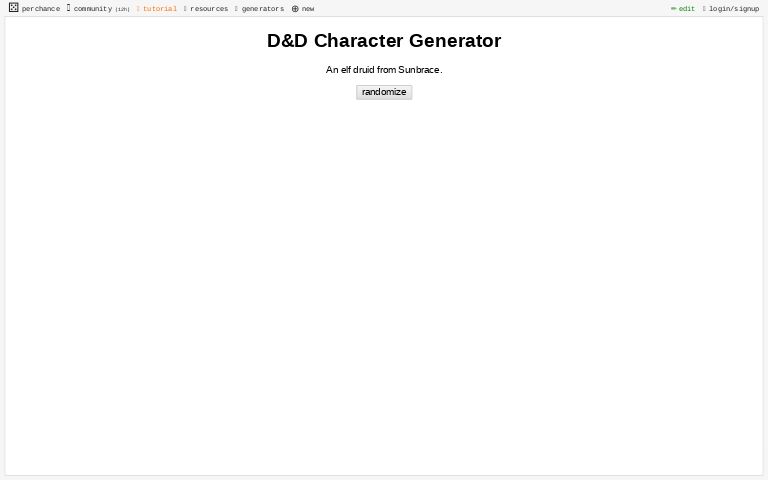 D&D Character Generator