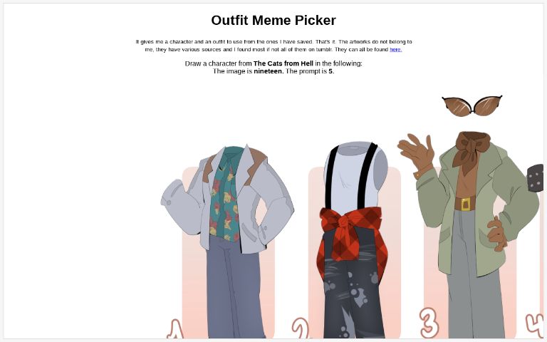 Outfit Meme Picker ― Perchance Generator