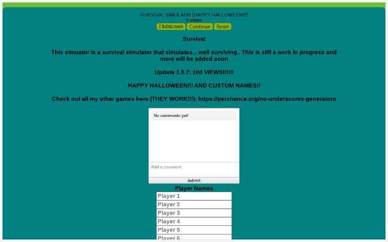 bsp-survival ― Perchance Generator