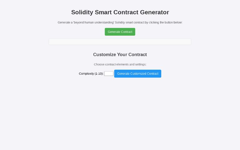 Solidity Smart Contract Generator