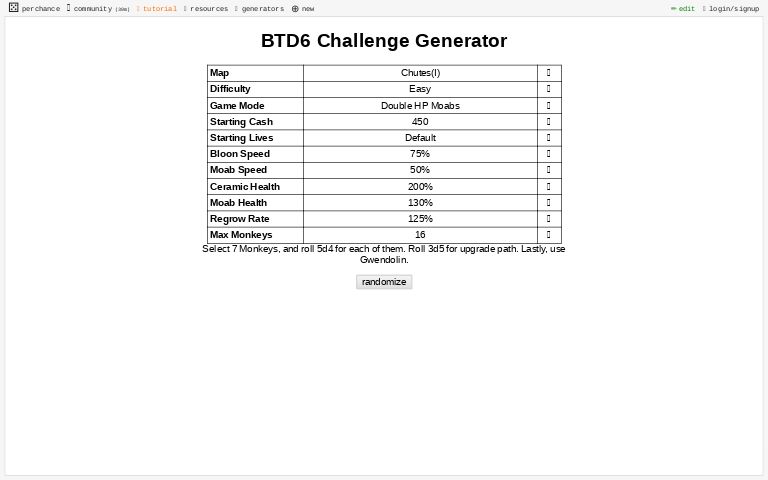 BTD6 Challenge Generator