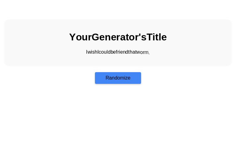 Btf7eohw6r ― Perchance Generator