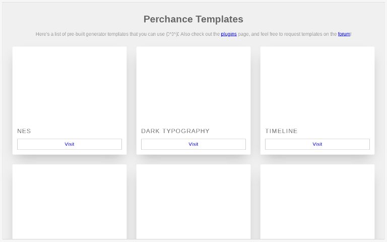 Perchance Templates ― Perchance Generator