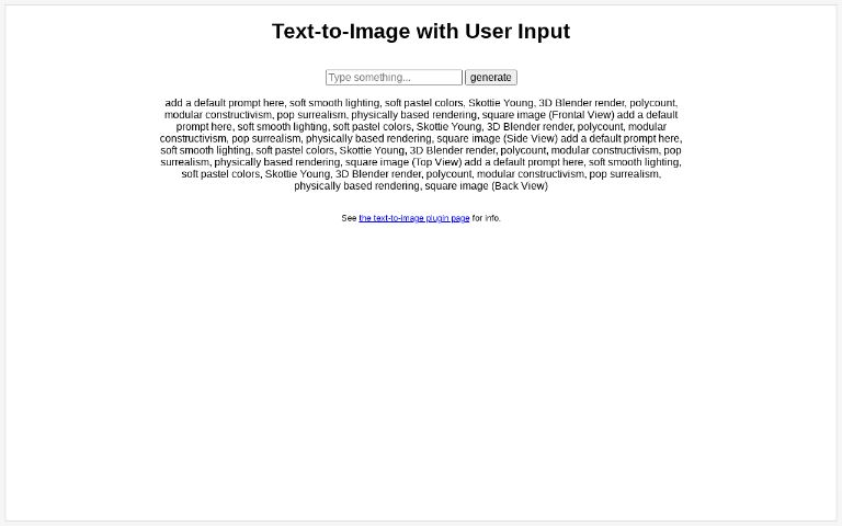 Text-to-Image with User Input ― Perchance Generator