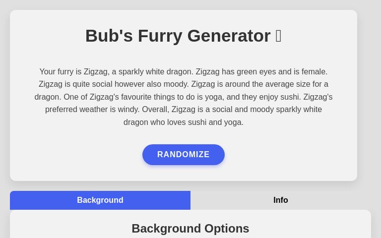 Bub's Furry Generator 🐾
