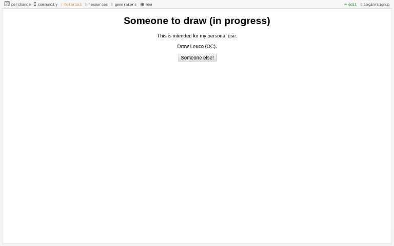 Someone to draw (in progress) ― Perchance Generator