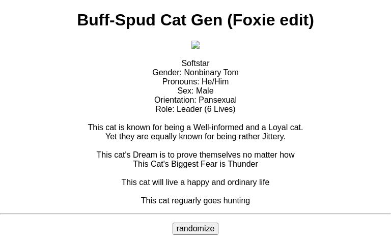 Buff-Spud Cat Gen (Foxie edit)
