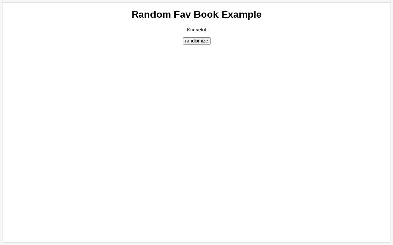Random Fav Book Example ― Perchance Generator