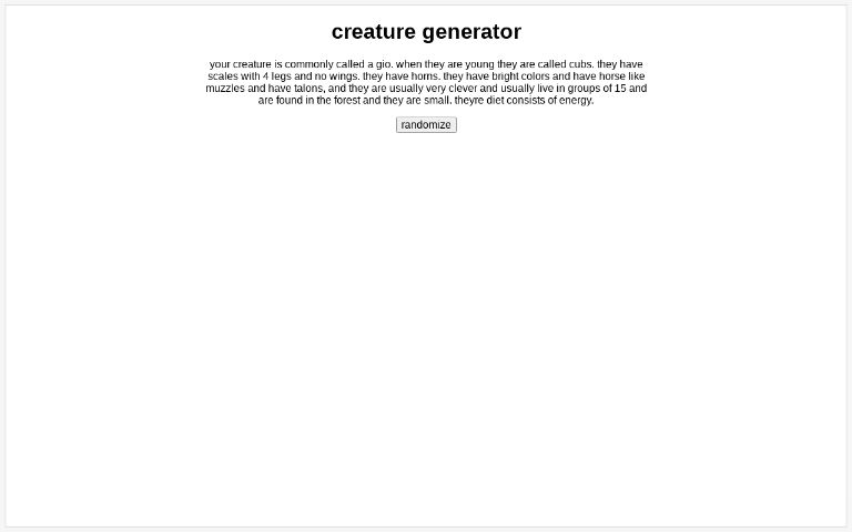 creature generator