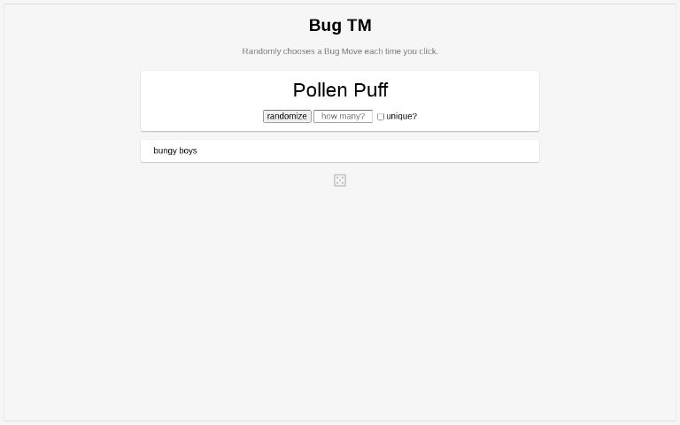 Bug TM ― Perchance Generator