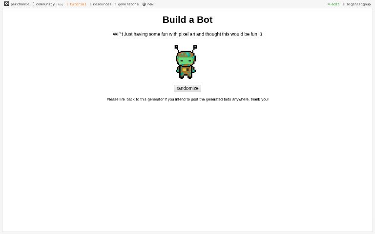 Random Pixel Bot! 🤖 ― Perchance Generator