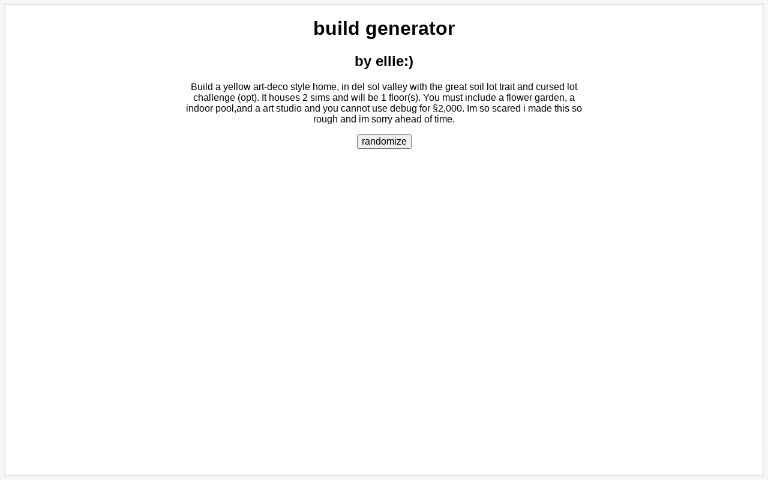 build generator