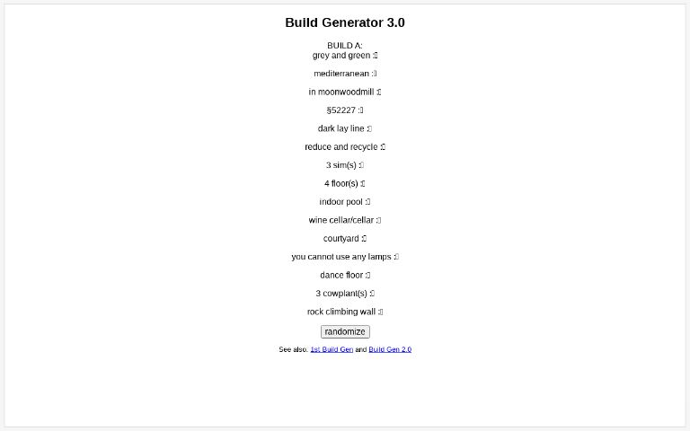 Build Generator 3.0