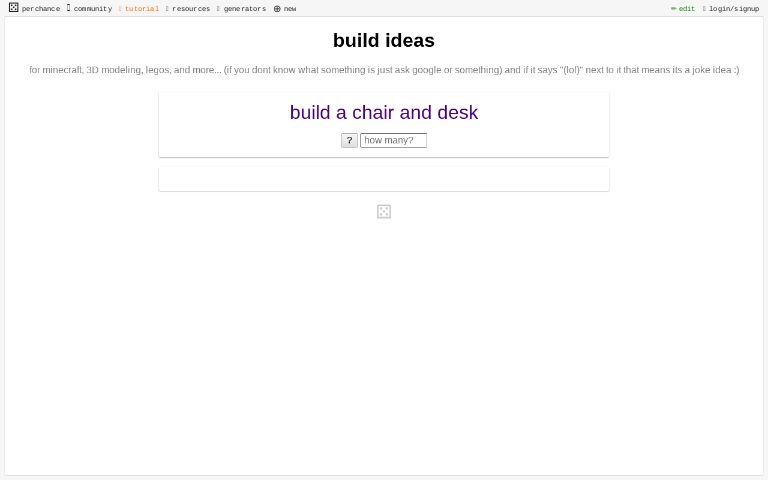 build ideas ― Perchance Generator