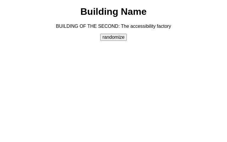 Building Name ― Perchance Generator
