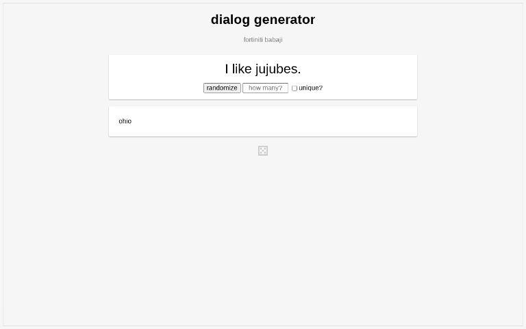 dialog generator