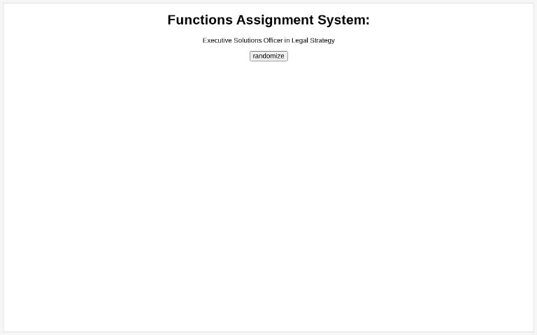 Functions Assignment System: ― Perchance Generator