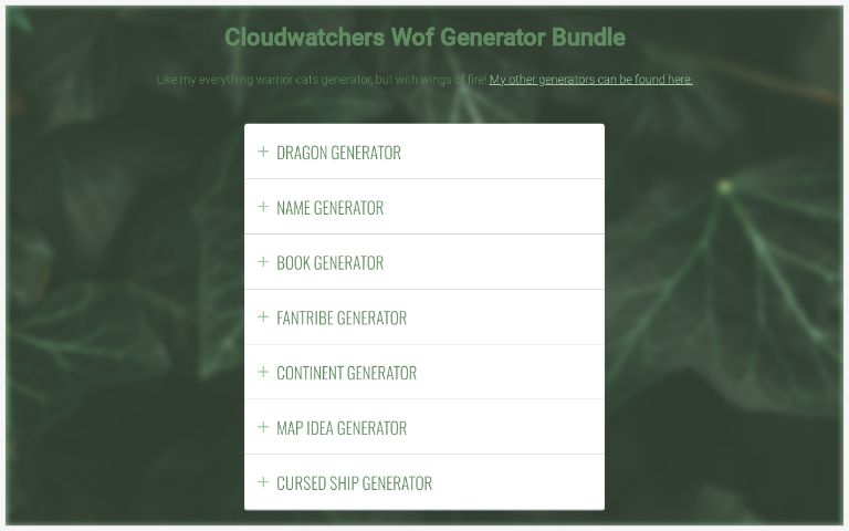 Cloudwatchers Wof Generator Bundle