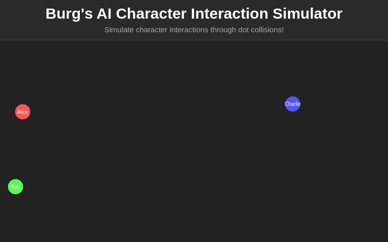 Burg's AI Character Interaction Simulator ― Perchance Generator
