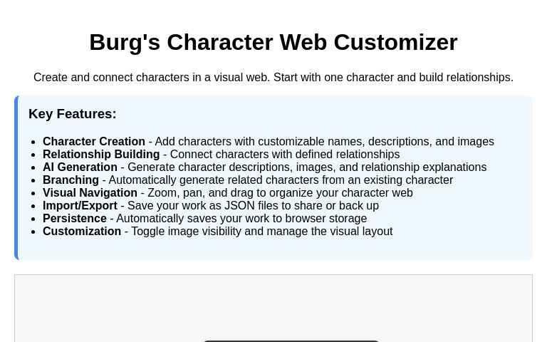 Burg's Character Web Customizer ― Perchance Generator