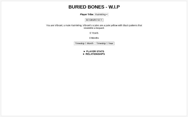 BURIED BONES - W.I.P ― Perchance Generator