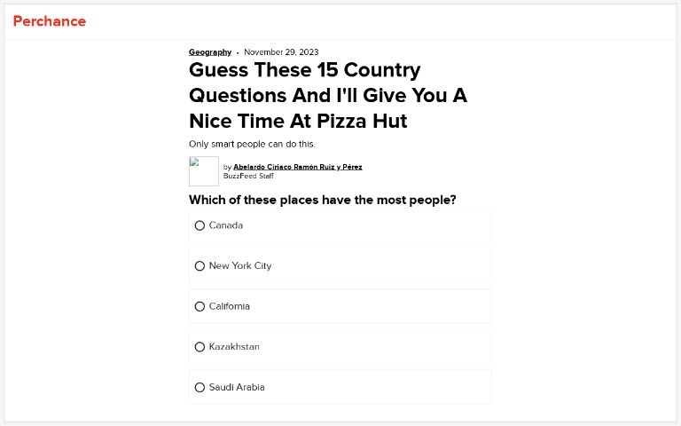 BuzzFeed Quiz Template ― Perchance Generator