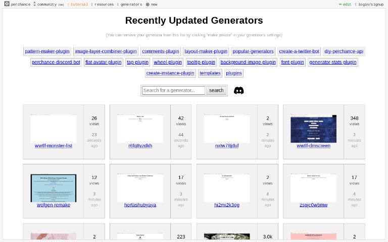 Recently Updated Generators
