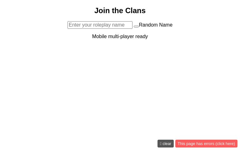 Join the Clans ― Perchance Generator
