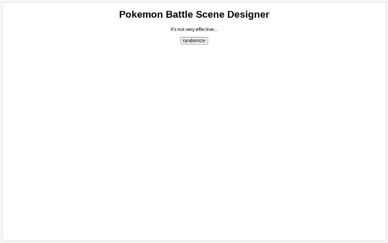 Pokemon Battle Scene Designer ― Perchance Generator
