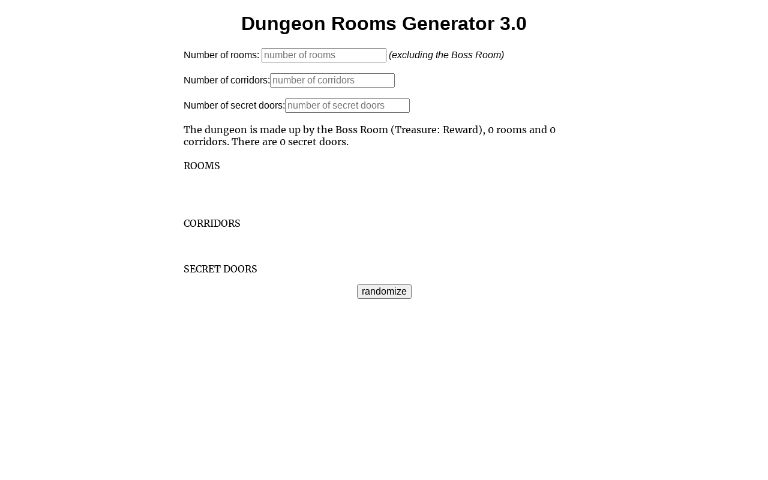 Dungeon Rooms Generator 3.0