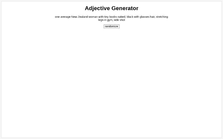 Adjective Generator