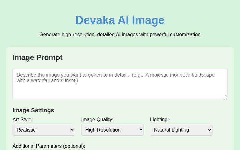 Devaka AI Image ― Perchance Generator