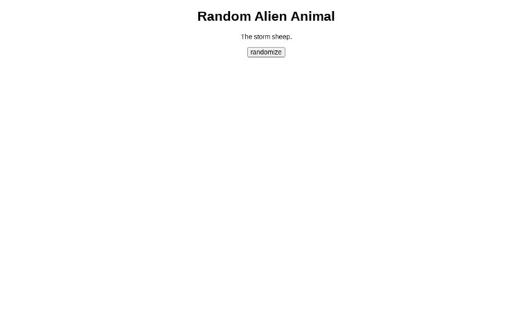 Random Alien Animal ― Perchance Generator