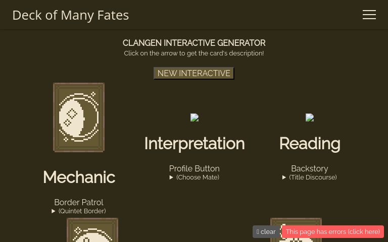 ClanGen Interactive ― Perchance Generator
