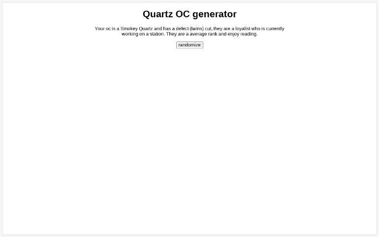 Quartz OC generator