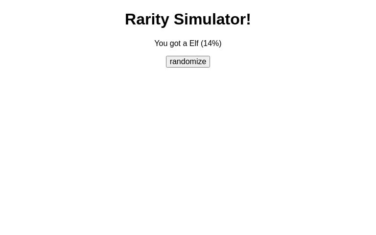 Rarity Simulator! ― Perchance Generator
