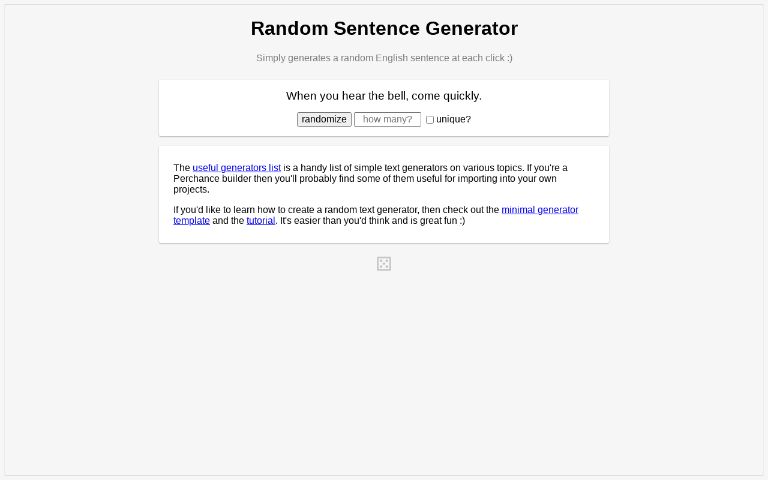 Random Sentence Generator
