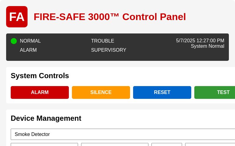 FIRE-SAFE 3000™ Control Panel ― Perchance Generator