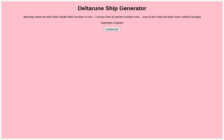 Deltarune Ship Generator