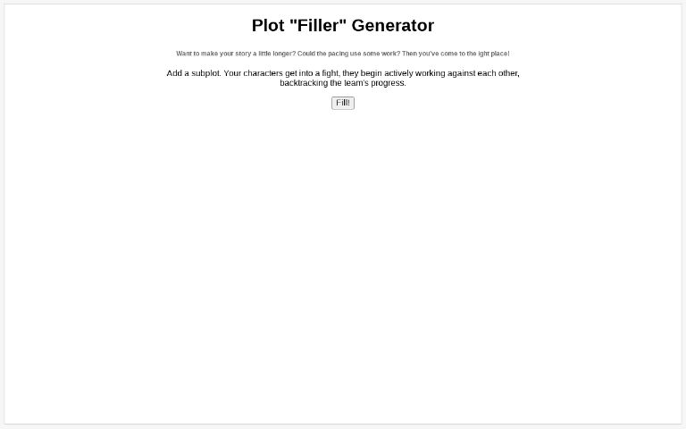 Plot "Filler" Generator