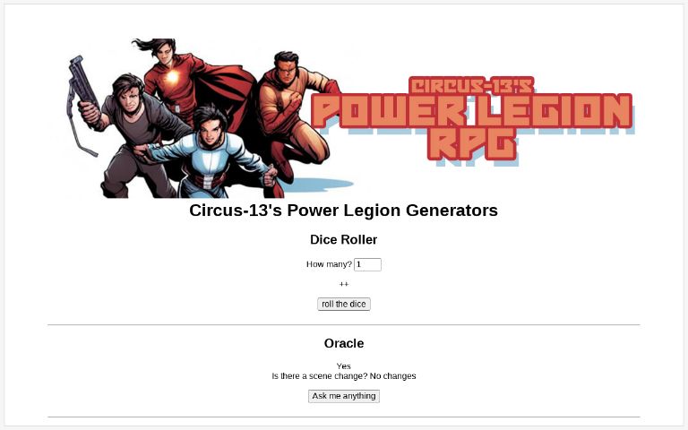 Circus-13's Power Legion Generators