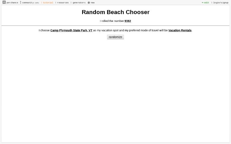 Random Beach Chooser ― Perchance Generator