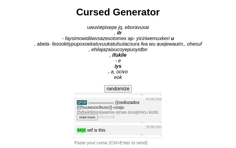 Cursed Generator