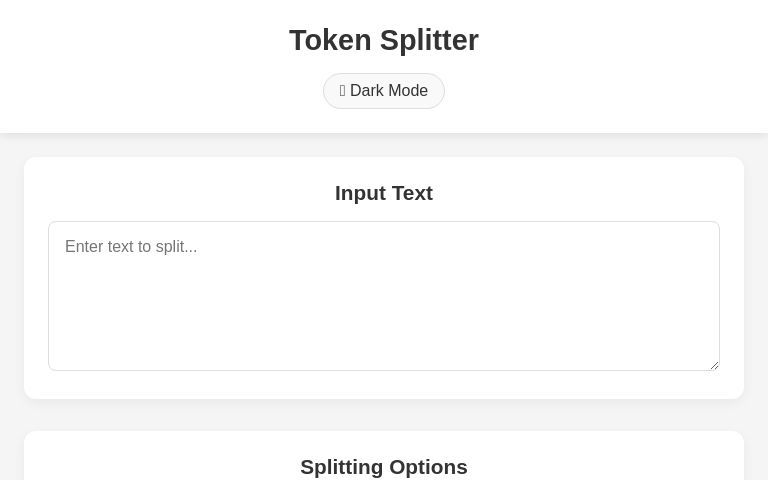 Token Splitter ― Perchance Generator