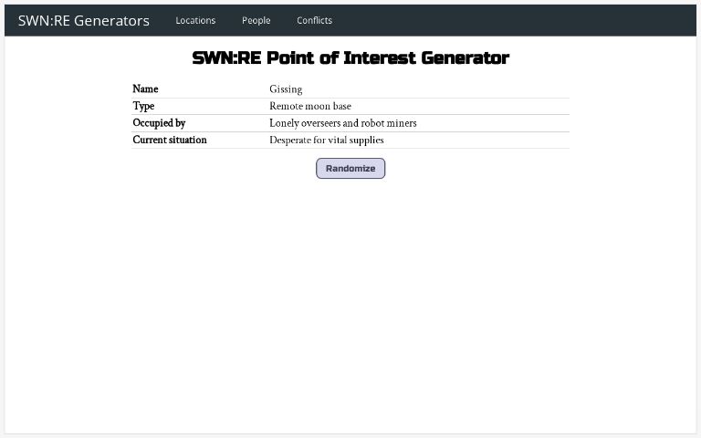 SWN:RE Point of Interest Generator