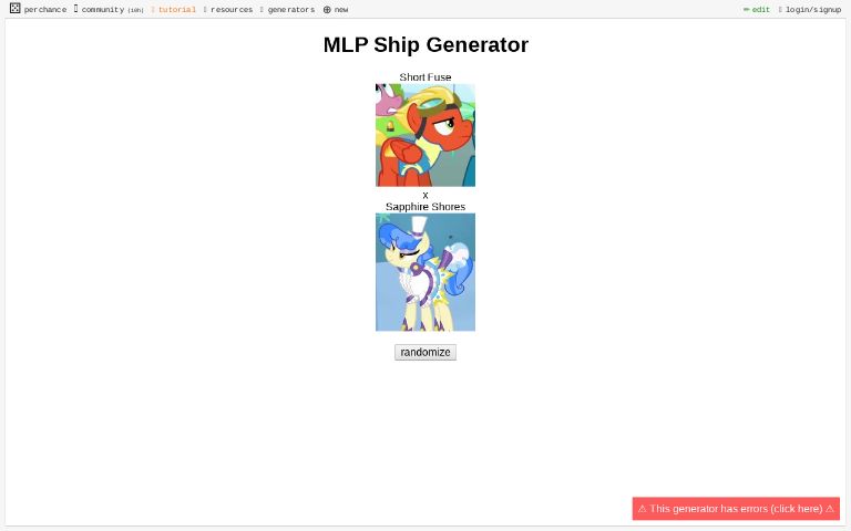 MLP Ship Generator